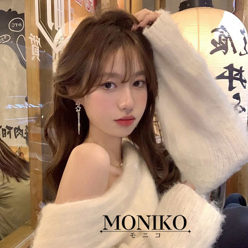 MONIKO ต่างหูระย้า ห้อยพู่ยาว จี้รูปดาว สําหรับผู้หญิง | Shopee Thailand