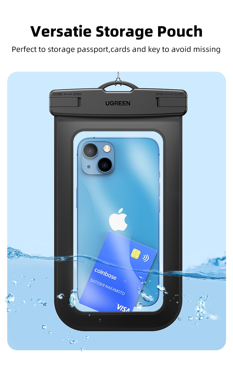 UGREEN รุ่น 50919 Waterproof Phone Pouch (Black) กระเป๋าโทรศัพท์ ซองกัน ...