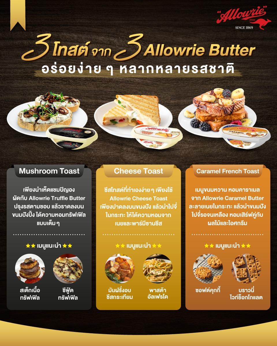 Allowrie Truffle Butter อลาวรี่ เนยผสมเห็ดทรัฟเฟิล 110 กรัม | Shopee ...