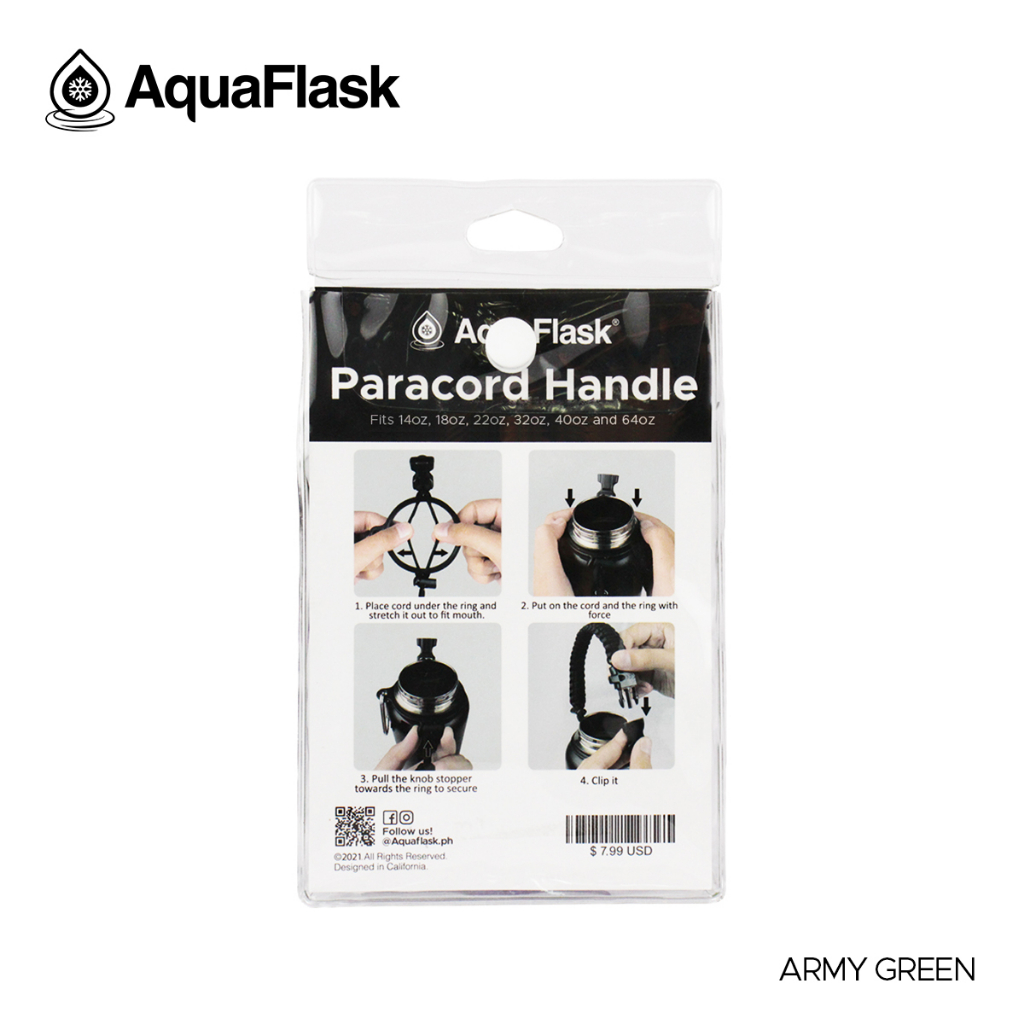 AquaFlask Paracord Handle (All sizes) - สายคล้องสำหรับขวดน้ำ (สำหรับทุก ...