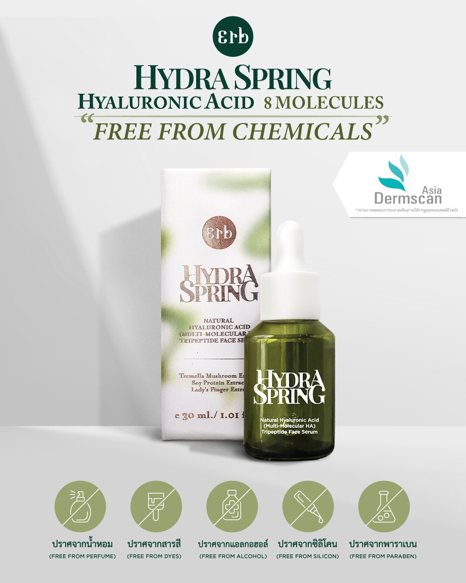 Erb Hydra-Spring Hyaluronic Serum 30ml. เอิบ เซรั่มไฮยา เติมความชุ่ม ...
