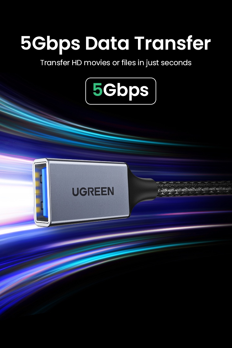 UGREEN รุ่น US129 สายต่อ USB 3.0 สายเพิ่มความยาว USB Extension Cable ...