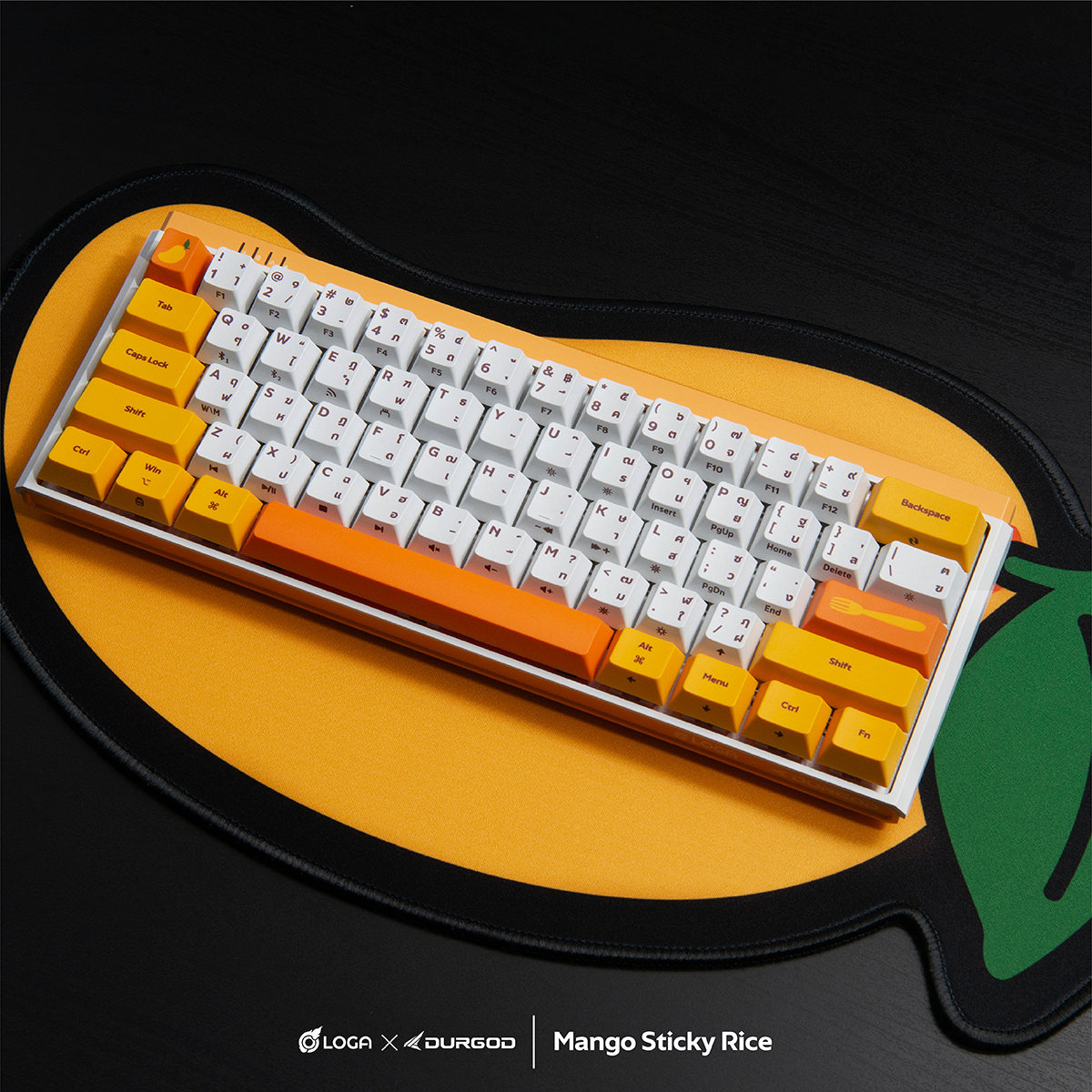 LOGA X Durgod : Mango sticky rice [ Wireless mechanical keyboard ] | Shopee Thailand