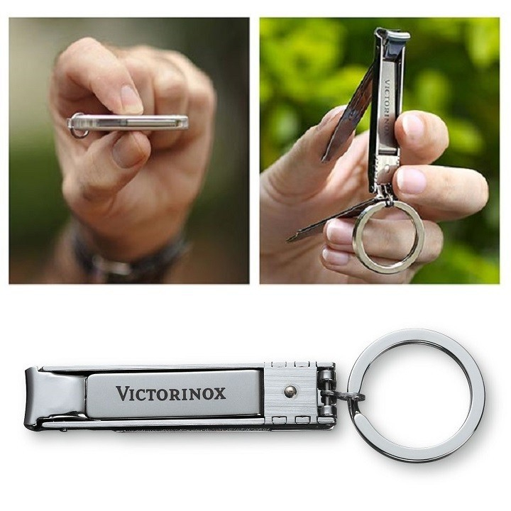 VICTORINOX Nail Clipper with a Nailfile & Ring for Key Chain (8.2055.C ...