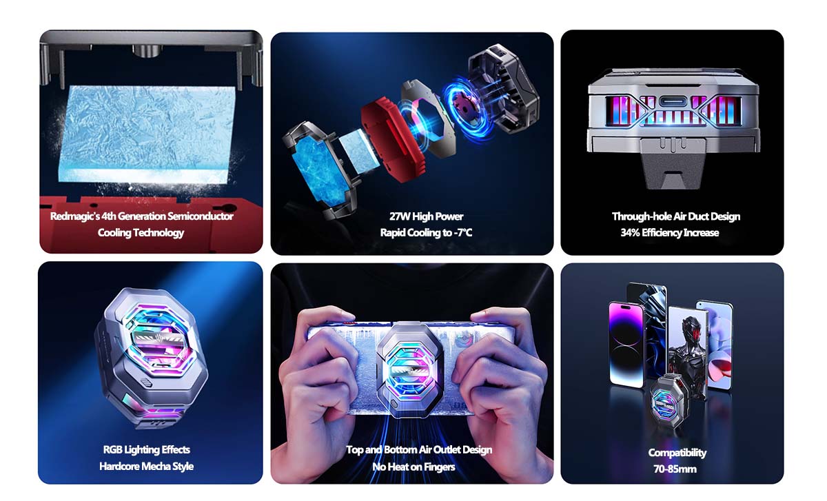 Redmagic Cooler 4 Pro พัดลมทำความเย็น พัดลมมือถือระบายความร้อน | Shopee ...