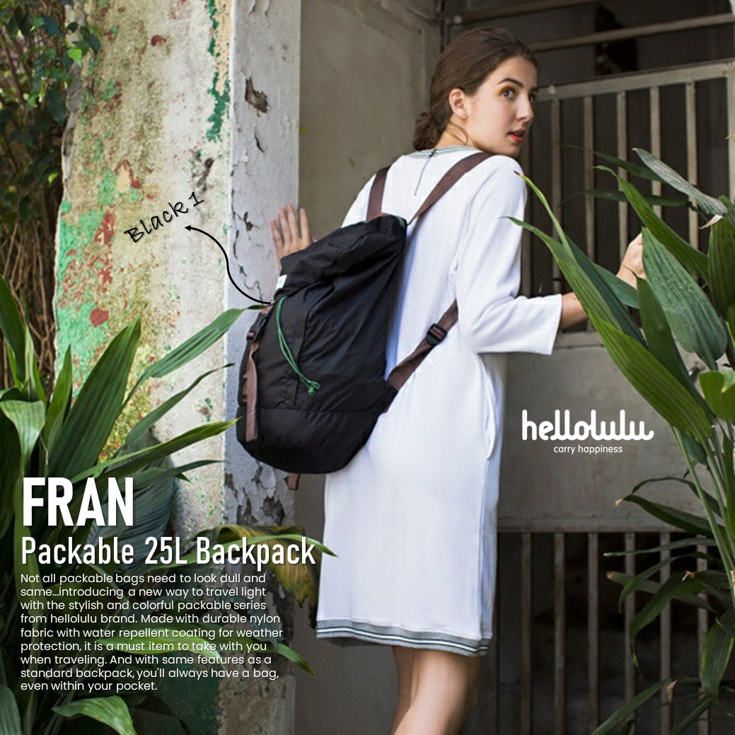 HELLOLULU Fran Packable 25L Backpack กระเป๋าเป้ สะพายหลัง | Shopee Thailand