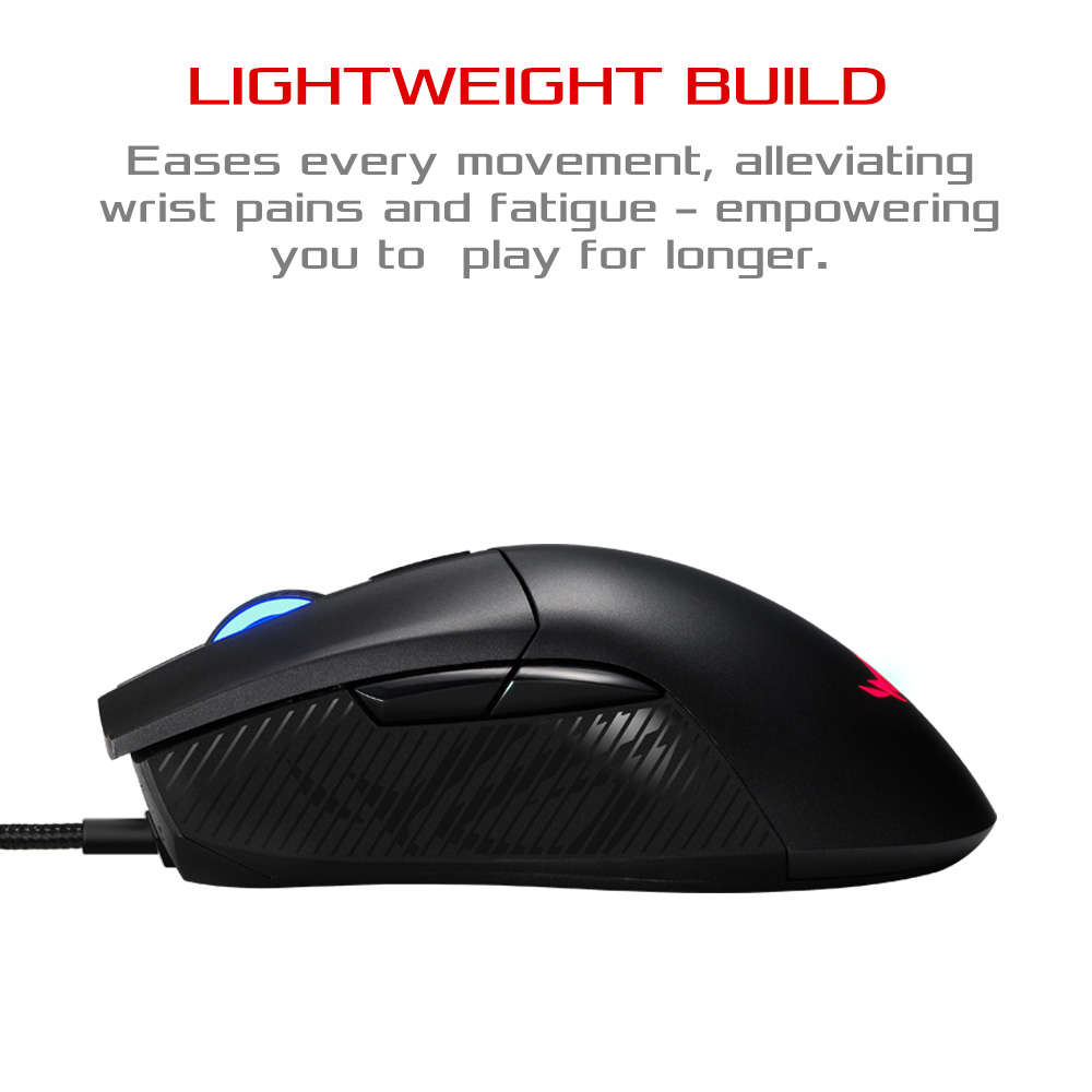 ASUS ROG Gladius II Core (90MP01D0-B0UA00), Wired Optical Gaming Mouse ...