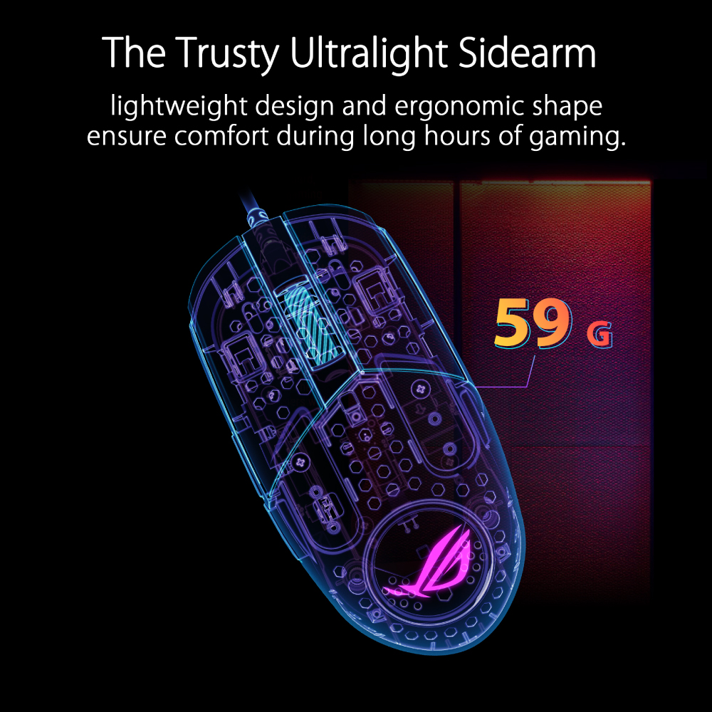 ASUS ROG STRIX IMPACT III (90MP0300-BMUA00), wired RGB gaming mouse ...