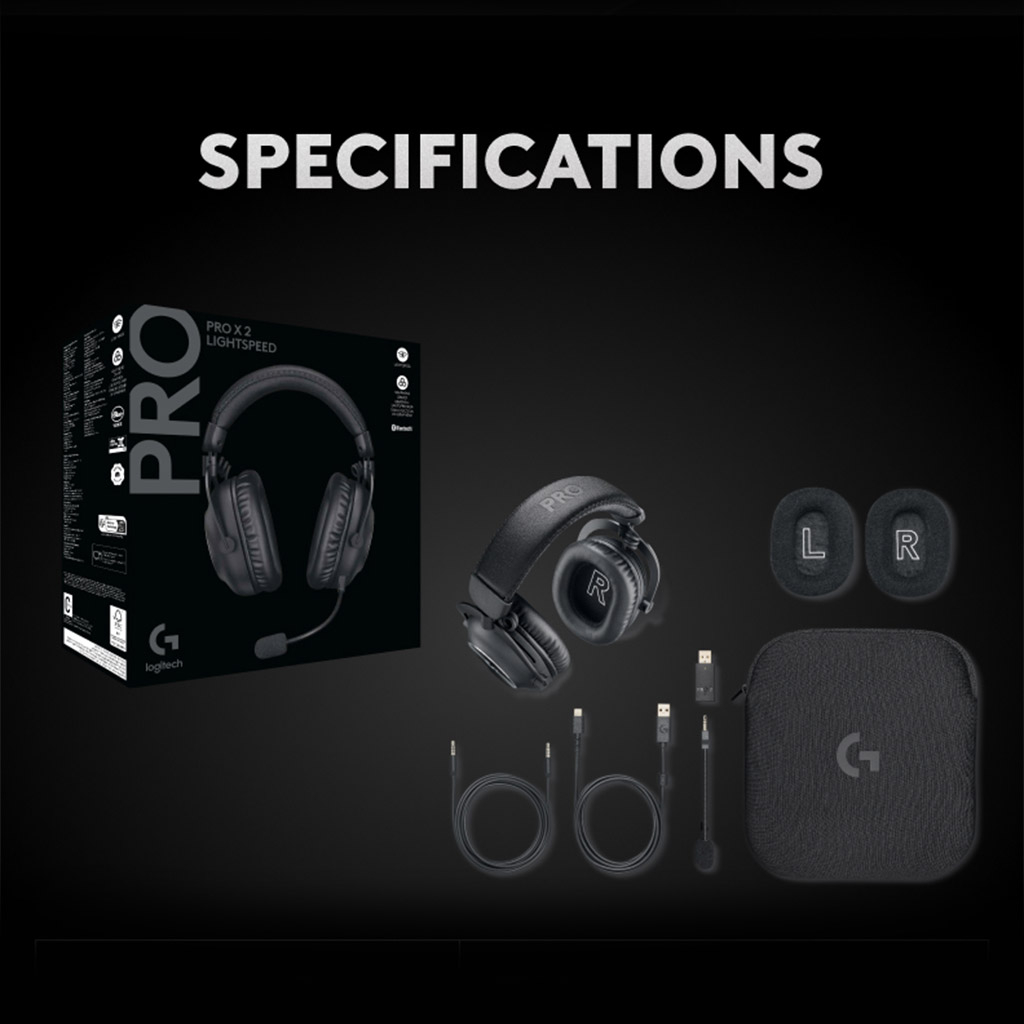 Logitech G PRO X2 LIGHTSPEED Wireless Gaming Headset (ชุดหูฟังเกมมิ่ง ...