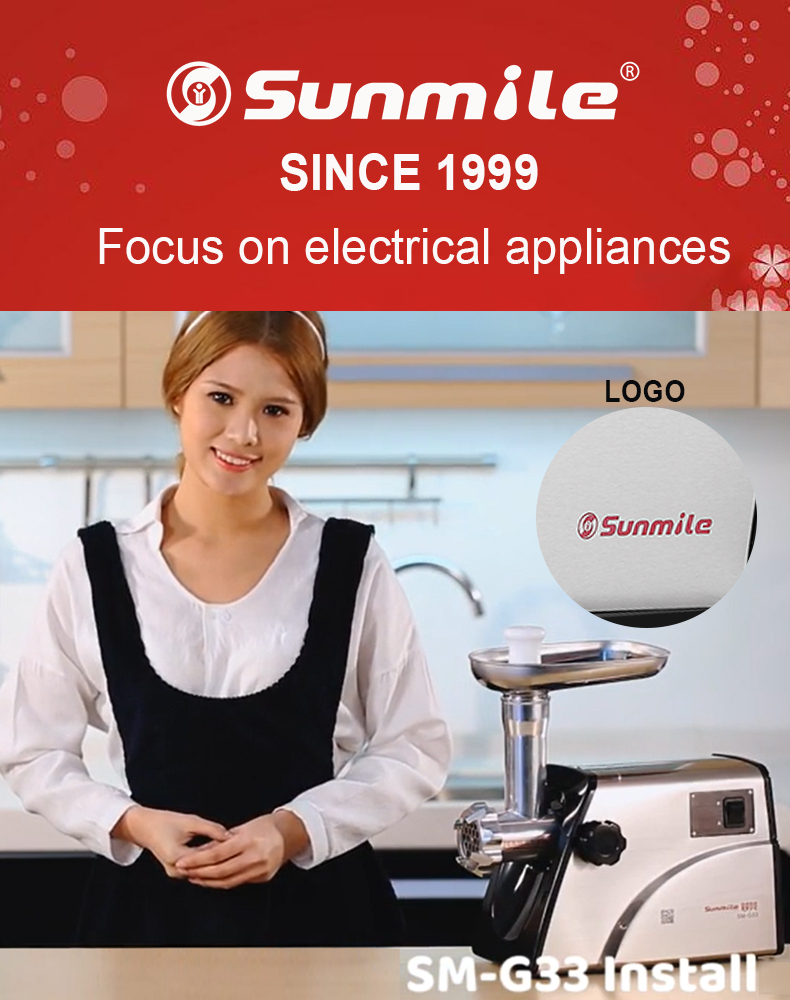 Sunmileเครื่องบดเนื้ออัตโนมัติ ใช้ในบ้าน มัลติฟังก์ชั่น เครื่องบดไฟฟ้า บดเนื้อง่าย รุ่นใหม่2023 ...