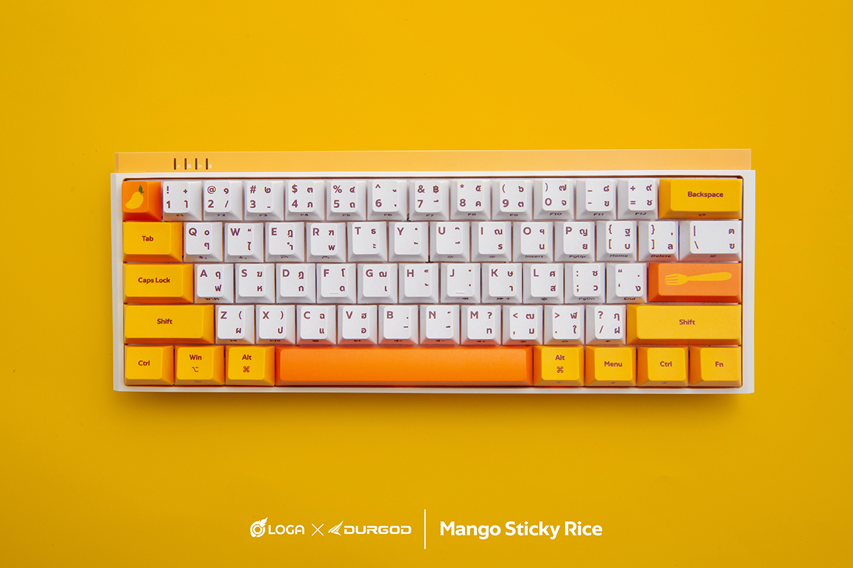 LOGA X Durgod : Mango sticky rice [ Wireless mechanical keyboard ] | Shopee Thailand