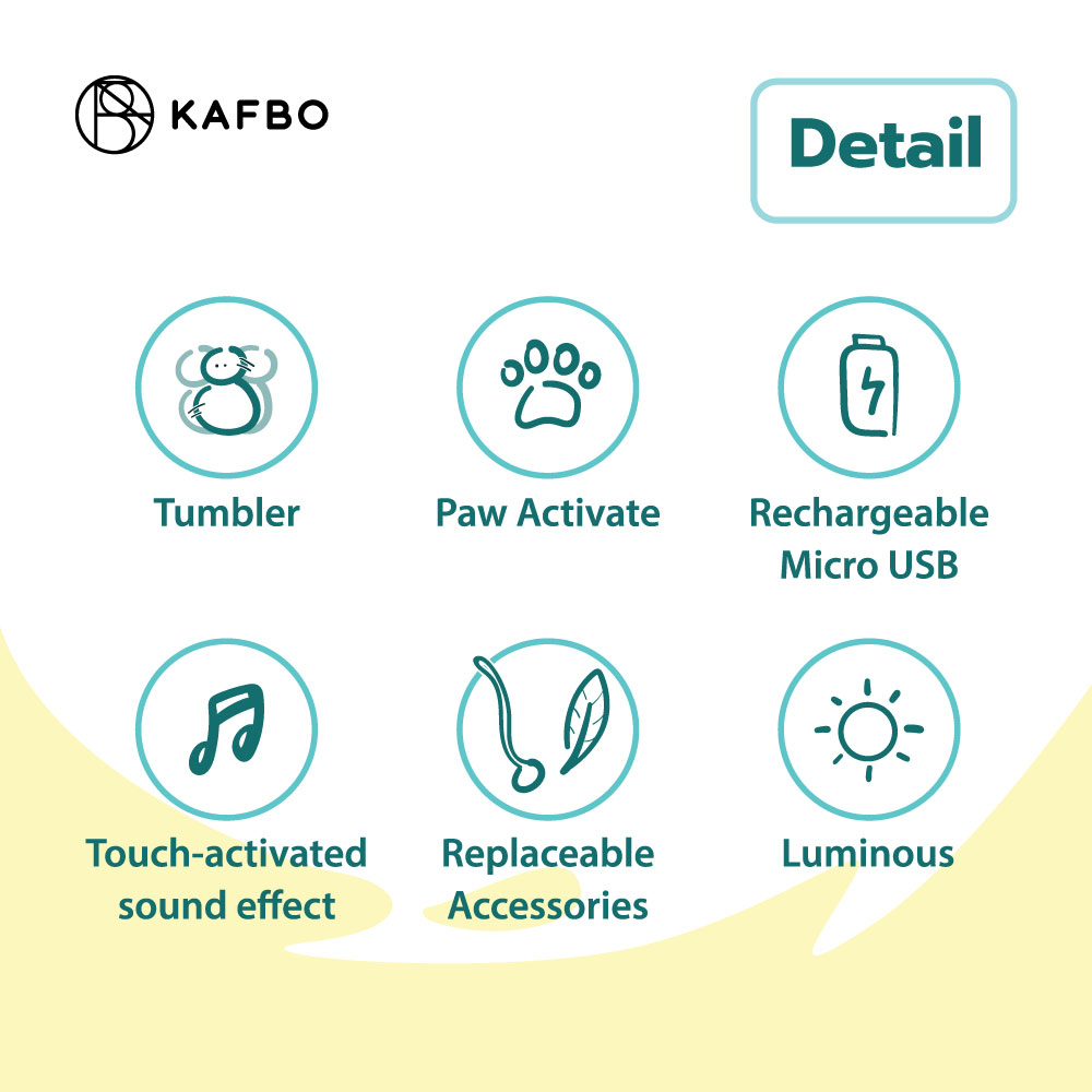 KAFBO K-Monster Smart cat toy ของเล่นแมวอัตโนมัติ เหมือนไล่ล่ามอนสเตอร์ ...