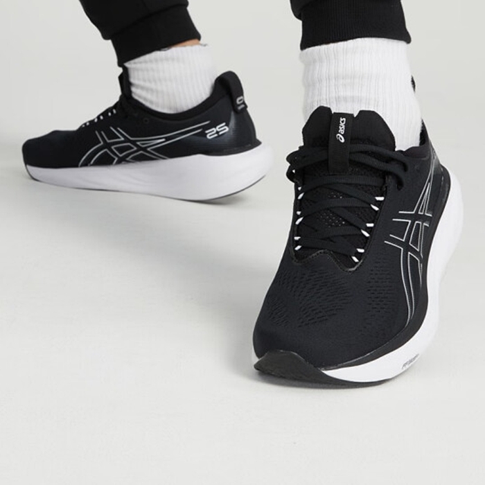 Asics รองเท้าวิ่งผู้ชาย Gel-Nimbus 25 | Black/Pure Silver ( 1011B547 ...