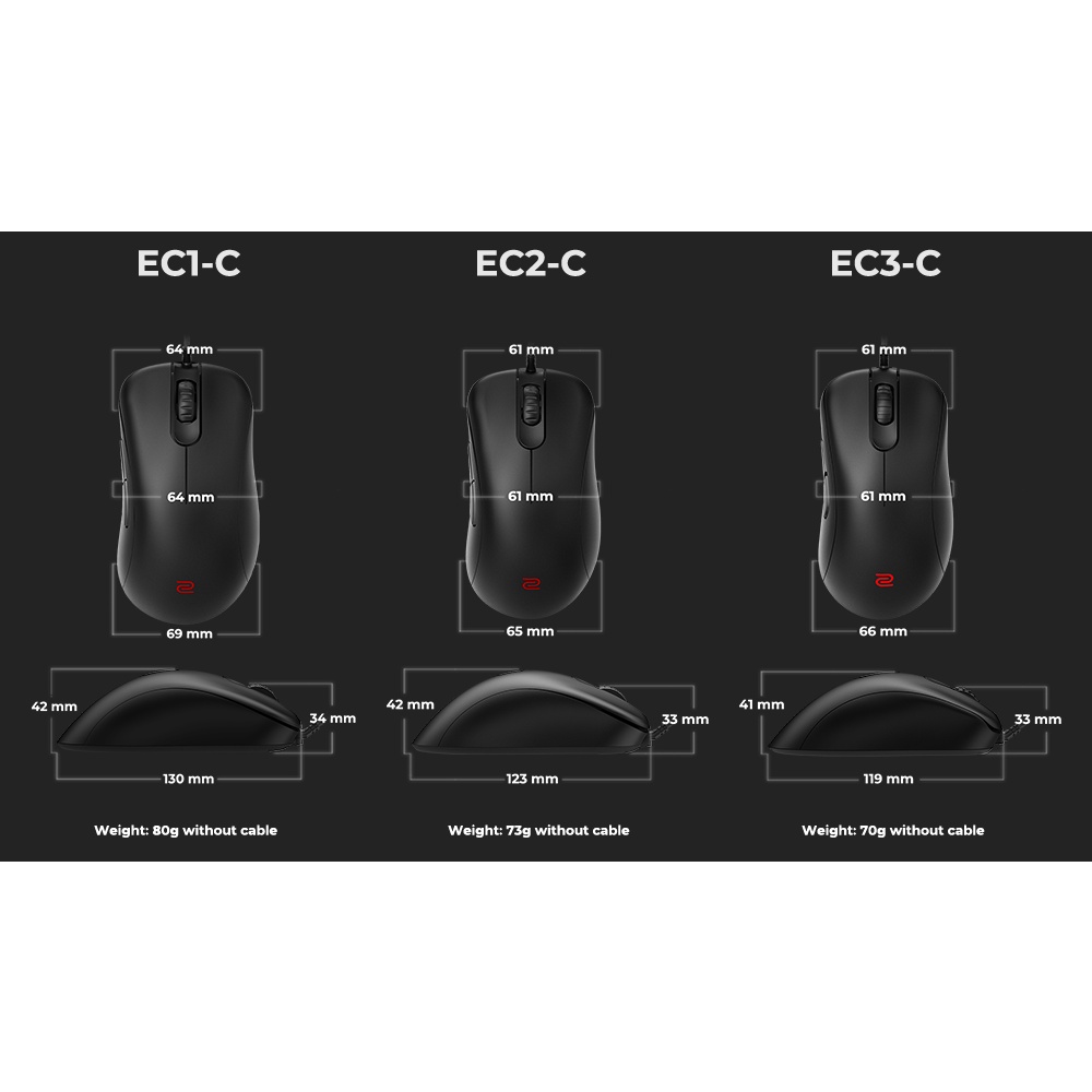 เมาส์ Zowie EC1-C Gaming Mouse Black ขนาด L | Shopee Thailand