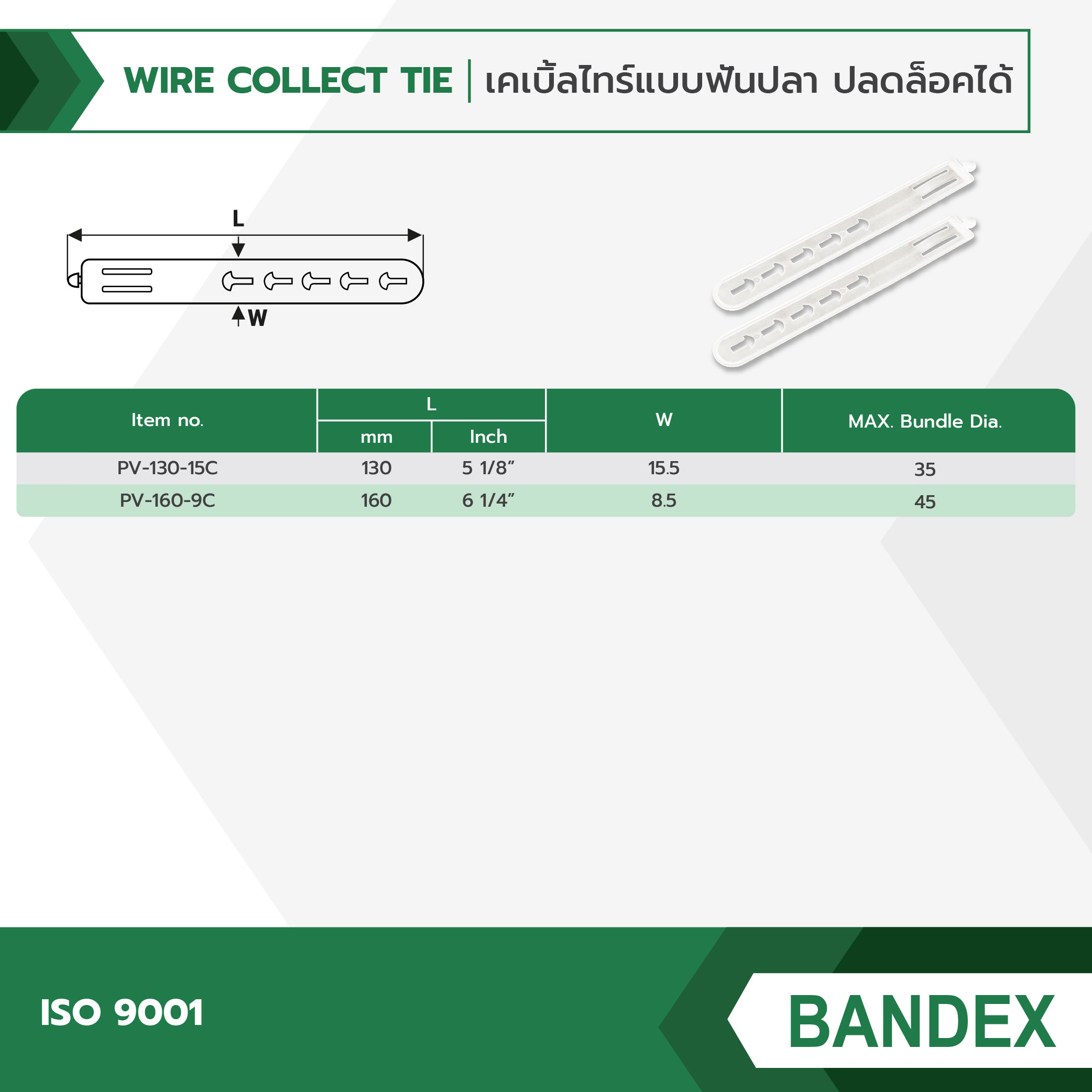 wire collect tie BANDEX เคเบิ้ลไทร์ฟันปลาปลดล็อคได้ | Shopee Thailand