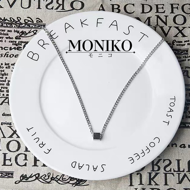 MONIKO สร้อยคอโซ่ จี้ีรูปสี่เหลี่ยมจัตุรัส เครื่องประดับแฟชั่น สําหรับ ...