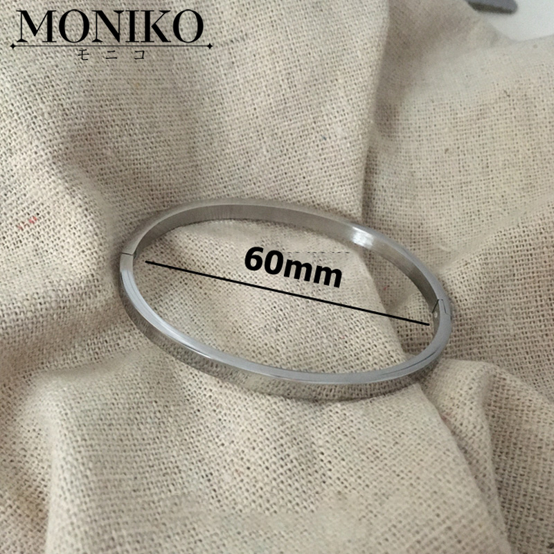 MONIKO กำไลข้อมือสเตนเลสสไตล์เกาหลี สําหรับผู้ชาย และผู้หญิง | Shopee ...