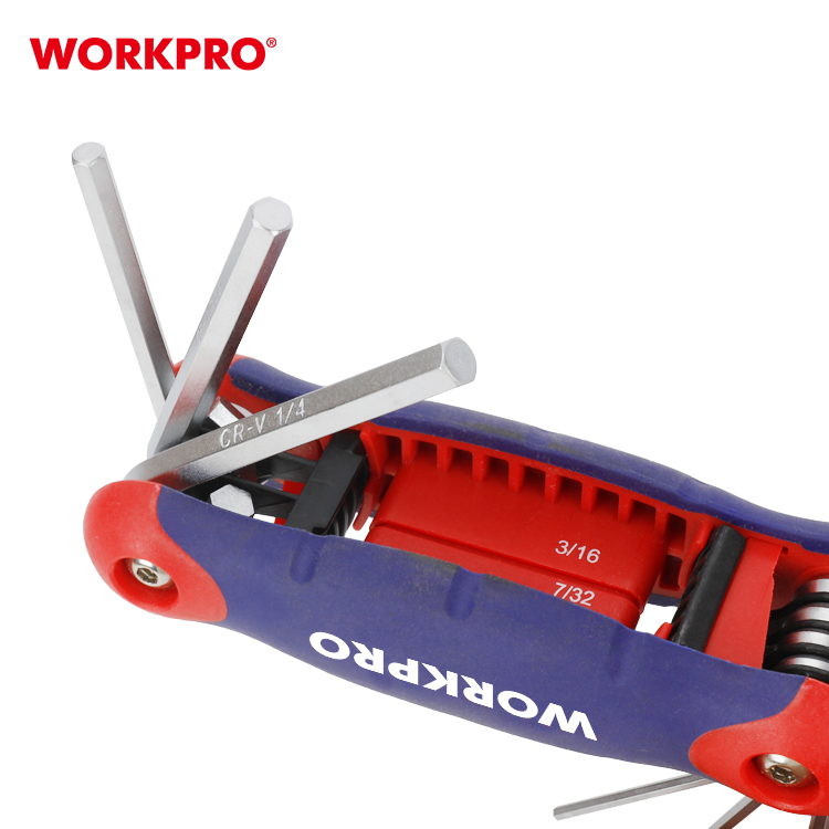 WORKPRO ชุดประแจแอลหกเหลี่ยมแบบพับ, ชุดประแจแอลหัวสกรูท็อคพับได้, ชุดประแจหกเหลี่ยมบอลพับได้ ...
