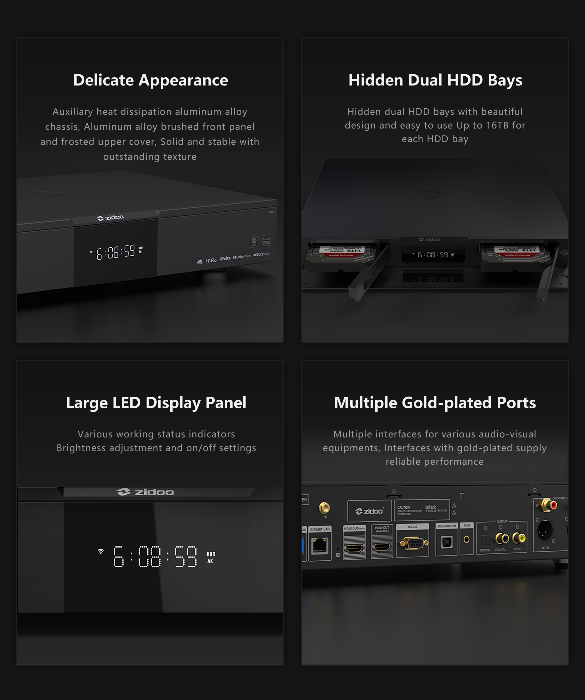 [Official ศูนย์ไทย]Zidoo UHD5000 เครื่องเล่นไฟล์หนัง Media player REALTEK 1619 BDP Ram 4GB Rom ...