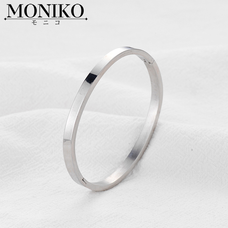 MONIKO กำไลข้อมือสเตนเลสสไตล์เกาหลี สําหรับผู้ชาย และผู้หญิง | Shopee ...