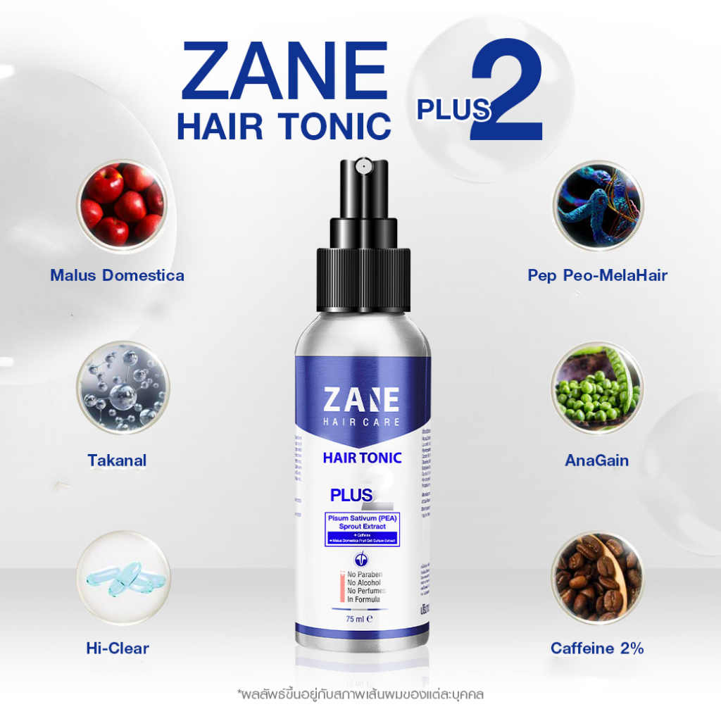 Zane Hair Care Tonic Plus 2 เซน แฮร์ โทนิค พลัส ทู (75ml.) 3 กล่อง ...