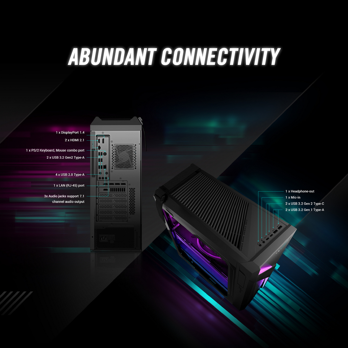 ASUS ROG Strix G16CH (G16CH-71370F059W), ROG Desktop, Intel Core i7 ...