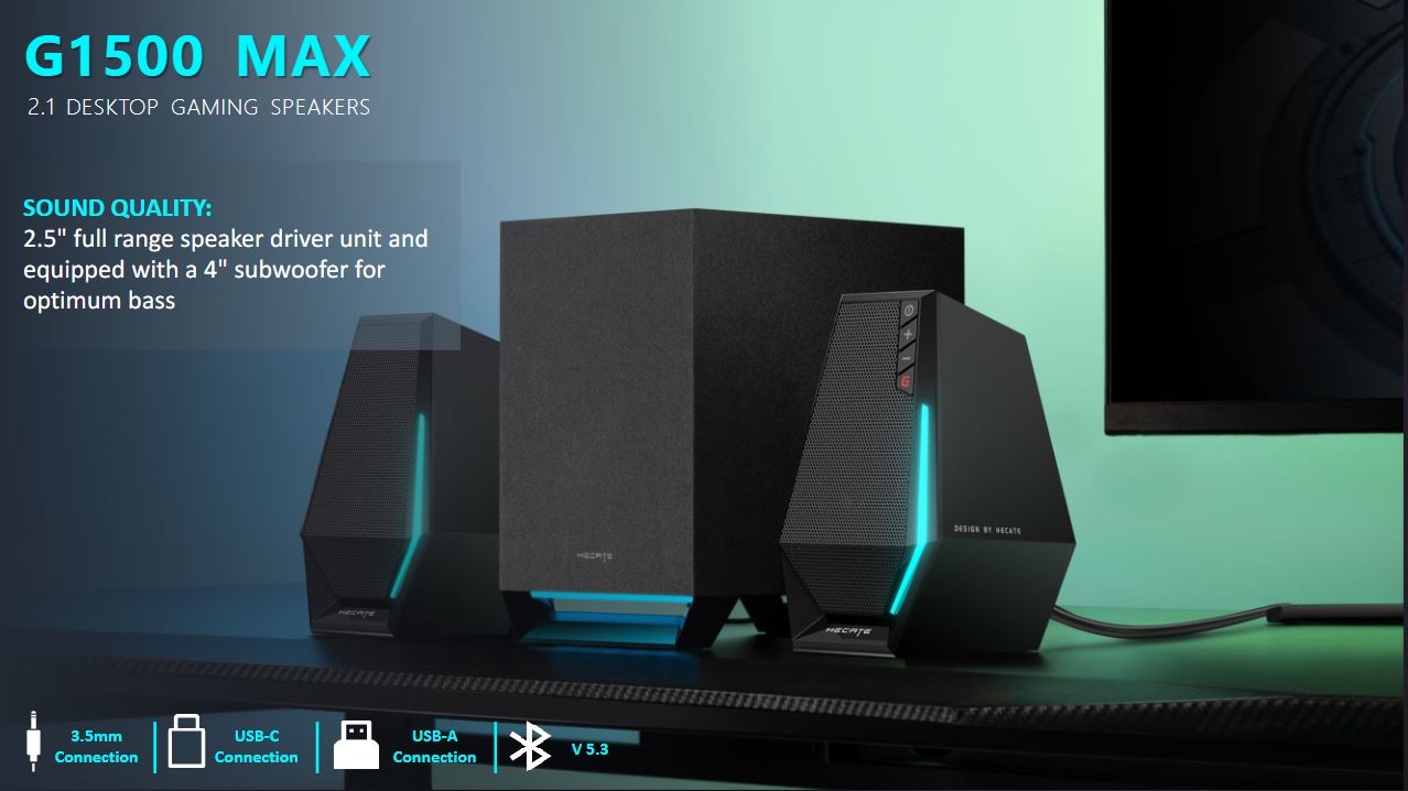 Edifier Gaming Speaker G1500 MAX 2.1Ch รับประกันศูนย์ไทย 30เดือน ...
