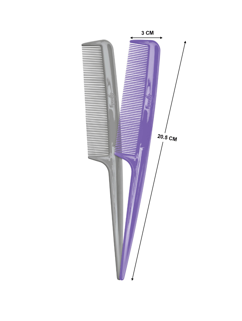 Goody หวีซี่ 00612 Rat Tail Combs - คละสี (2 ชิ้น) | Shopee Thailand