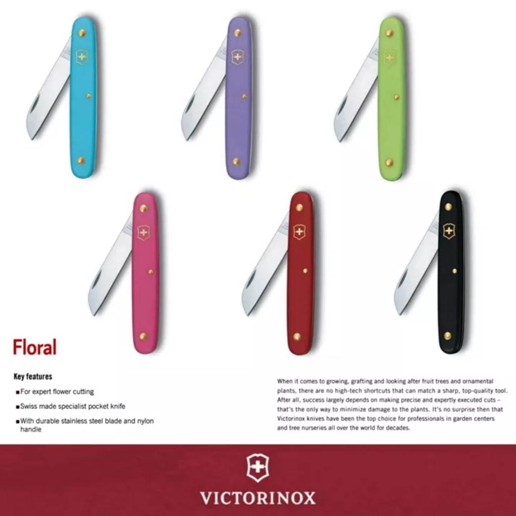 VICTORINOX Floral & Garden Knife Straight Blade 100mm (3.9050) มีดพัด ...
