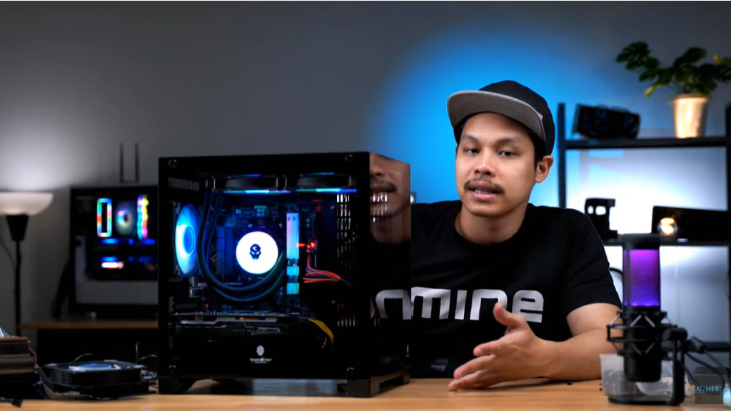 เคสคอมพิวเตอร์ Tsunami Coolman Mini Vision ARGB Panorama Tempered Glass ...