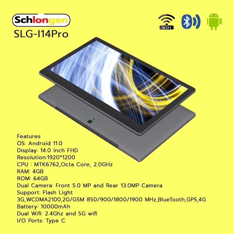 SCHLONGEN Android 14 inch FHD Tablet แท็บเล็ต SLG-I14pro ชลองเกน รองรับ ...