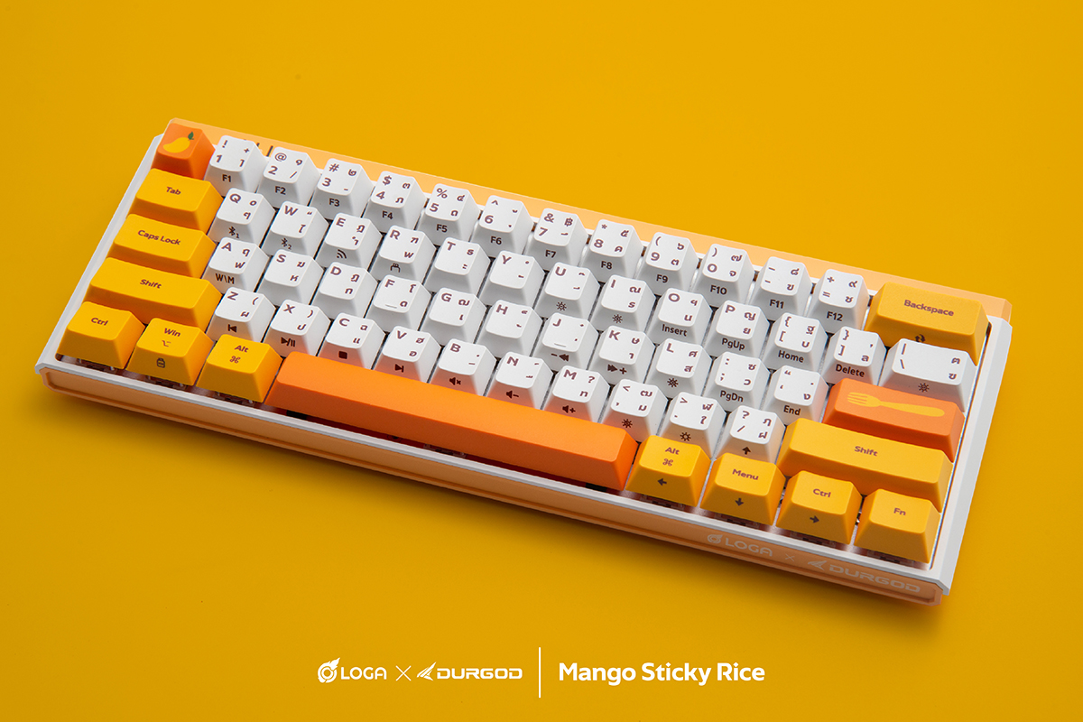 LOGA X Durgod : Mango sticky rice [ Wireless mechanical keyboard ...