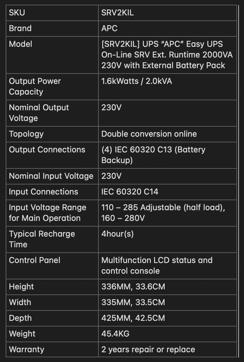 Schneider เครื่องสำรองไฟฟ้า, SRV2KIL , Intelligent Card Slot, Extended ...