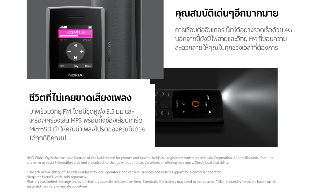 Nokia 105 4G (2023). มือถือปุ่มกด 2 ซิม พร้อมวิทยุ FM (รับประกันศูนย์ ...