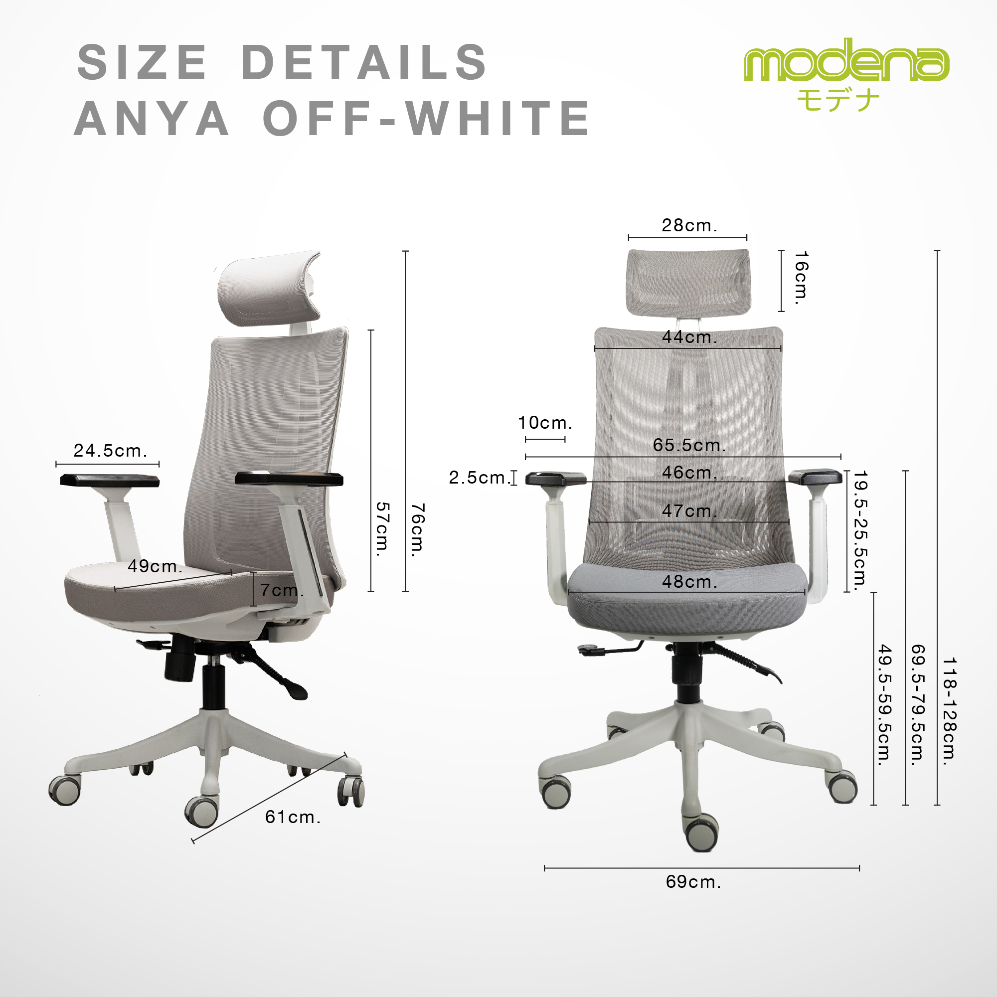 MODENA เก้าอี้เพื่อสุขภาพ ANYA Off-White (เฉพาะ กทม.จัดส่งฟรีแบบประกอบ) | Shopee Thailand