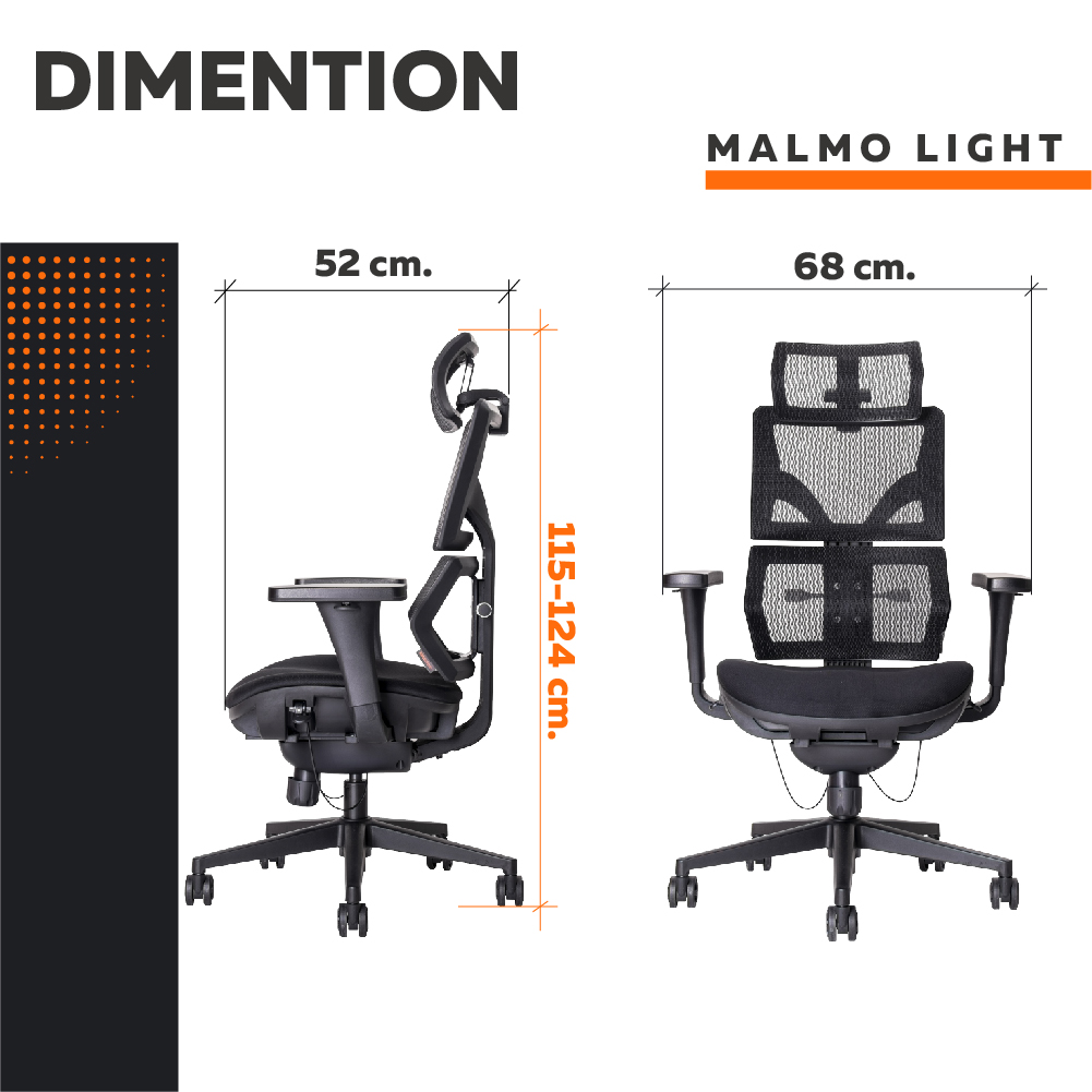 Ergotrend เก้าอี้เพื่อสุขภาพเออร์โกเทรน รุ่น Malmo Light | Shopee Thailand