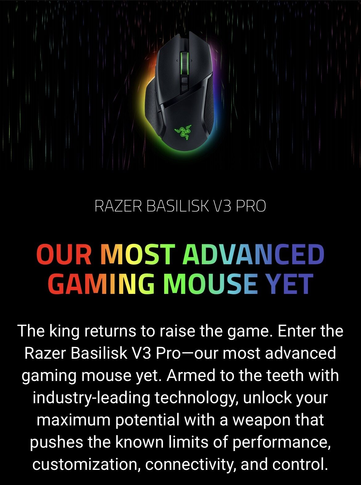 Razer Basilisk V3 Pro - Customizable Wireless Gaming Mouse with Razer ...