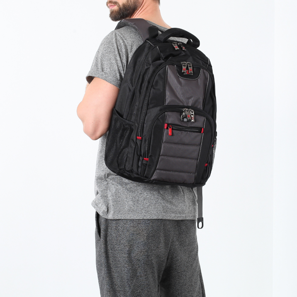 Wenger Pillar 16" Laptop Backpack - Black/Grey (WG 600633) กระเป๋าเป้ ...