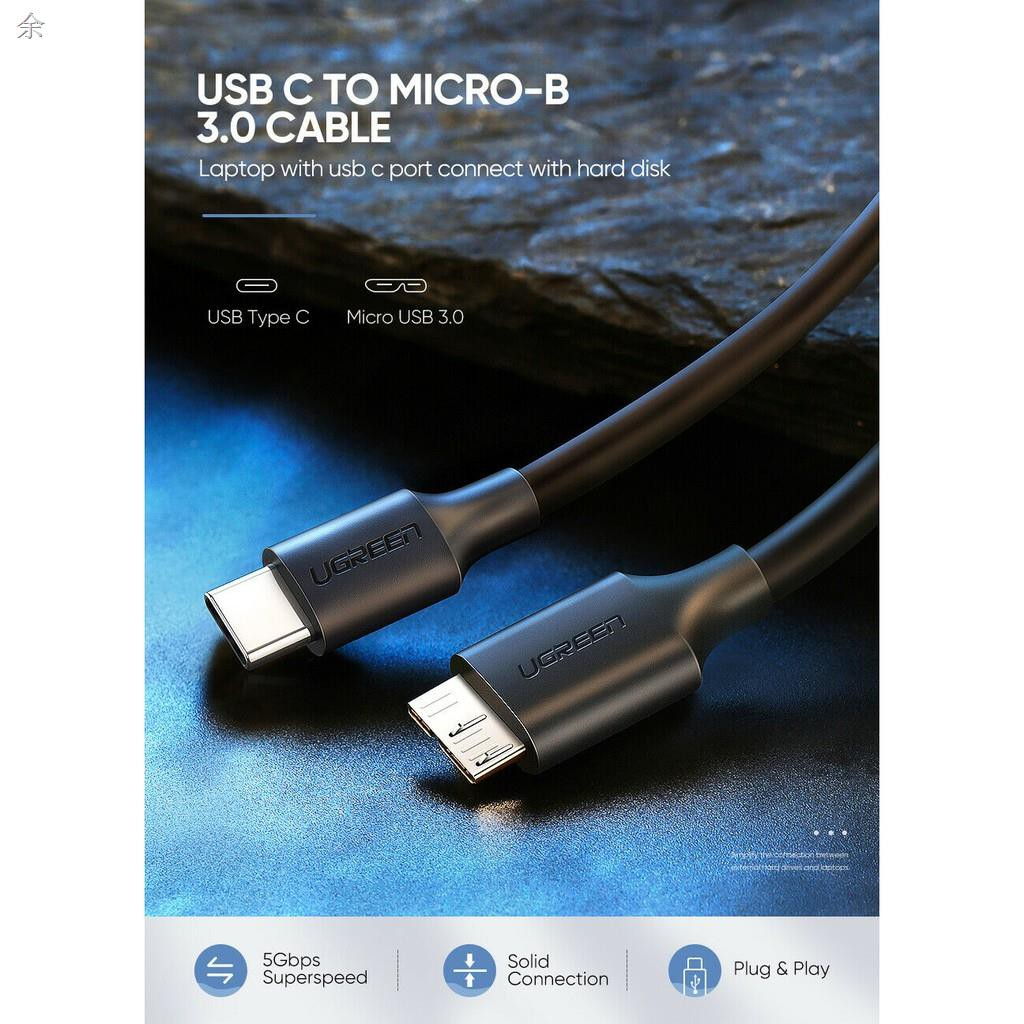 UGREEN สาย USB C to Micro-B USB 3.0 Data Charging Cable 5Gbps 20103 ...