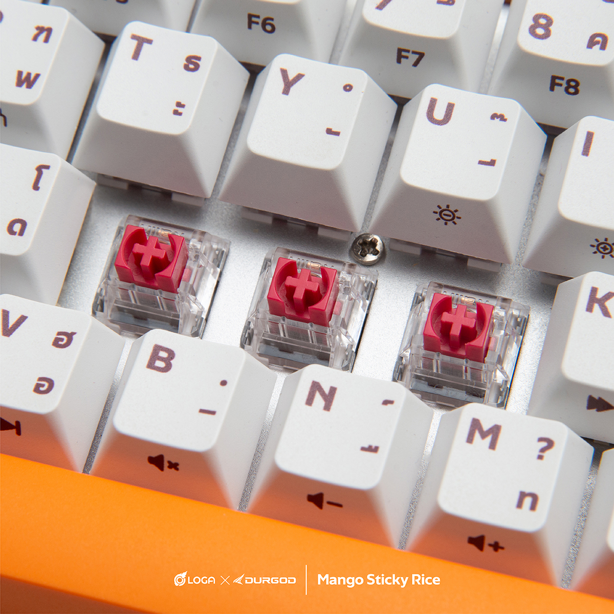 LOGA X Durgod : Mango sticky rice [ Wireless mechanical keyboard ...
