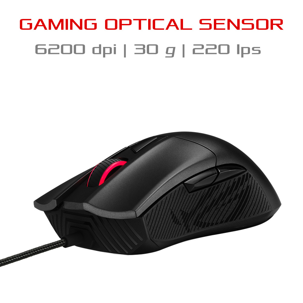 ASUS ROG Gladius II Core (90MP01D0-B0UA00), Wired Optical Gaming Mouse ...