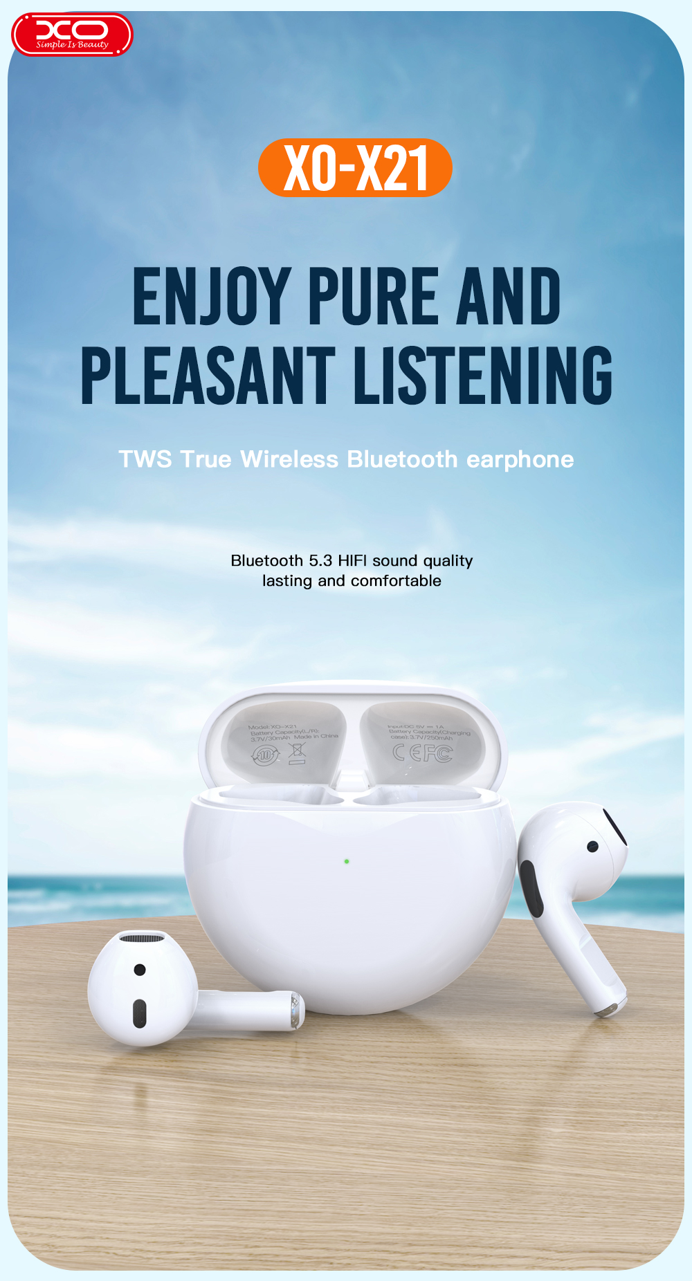 XO-X22 Ture Wireless bluetooth 5.3 headset Earphone Earbud หูฟังบลูทูธ ...