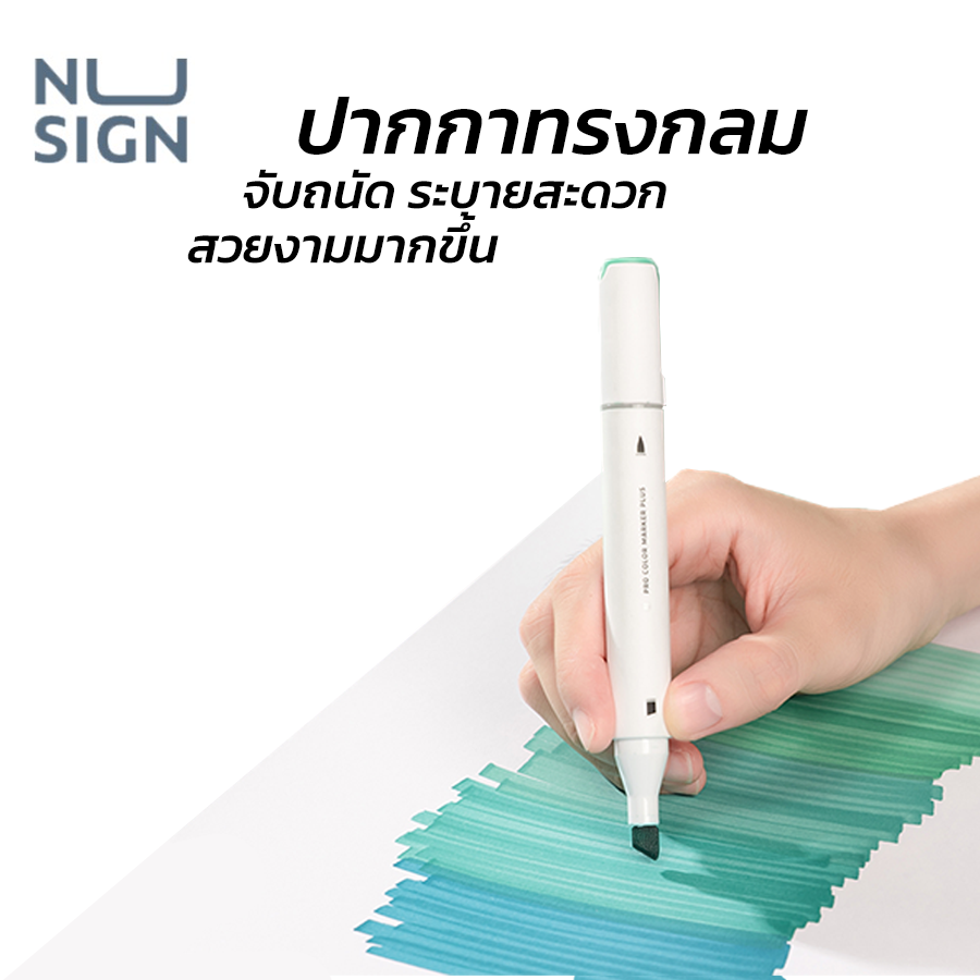 [ของแถมฟรี] Nusign ปากกามาร์คเกอร์ copic เมจิก ไฮไลท์ มี2หัว ขนาด2/6mm ...