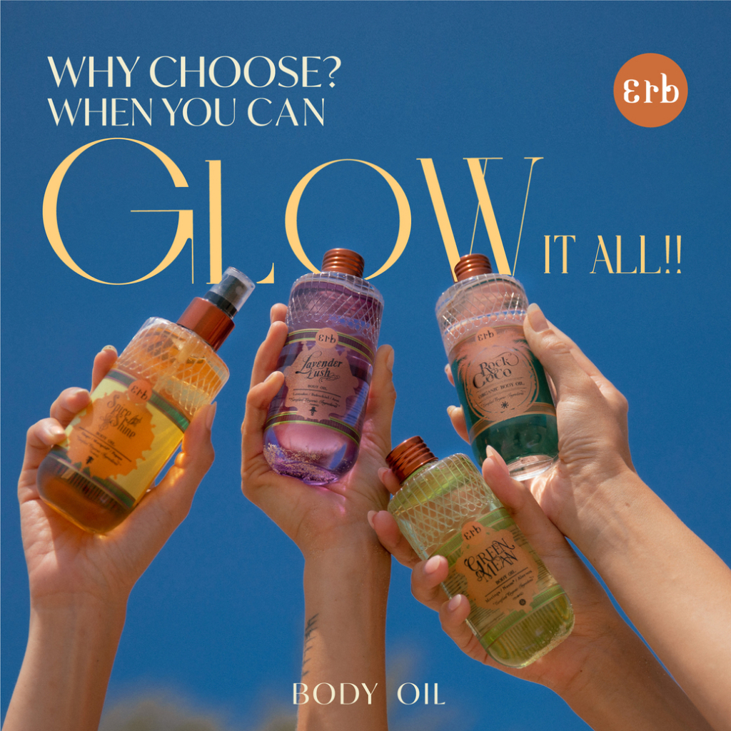 [ใหม่ !] Erb Spice and Shine Body Oil 230ml. ดรายออยล์บำรุงผิวกายสูตร ...