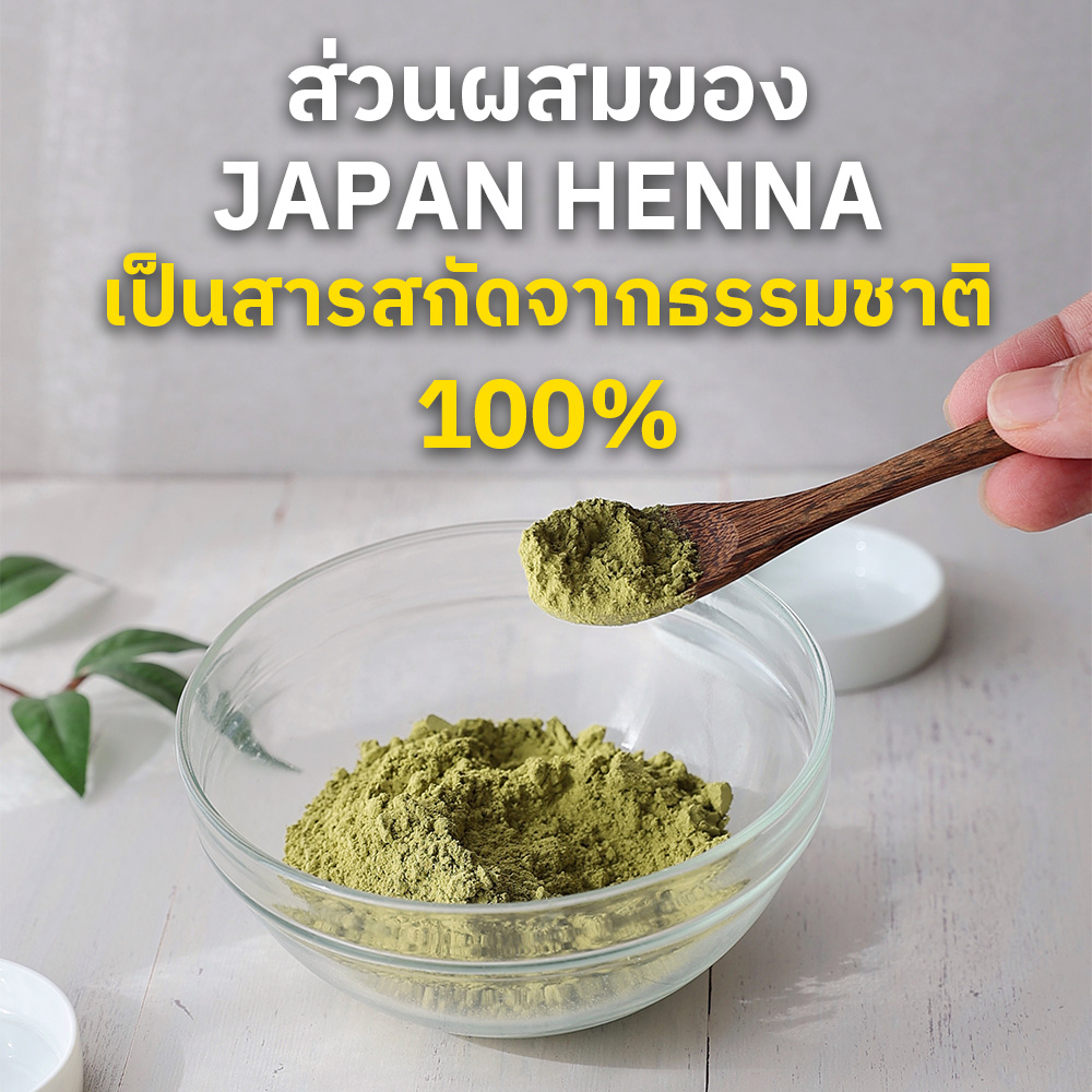 JAPAN HENNA NATURAL HERB ยาย้อมผมเฮนน่า สีออแกนิค จากสมุนไพรธรรมชาติ 8 ...