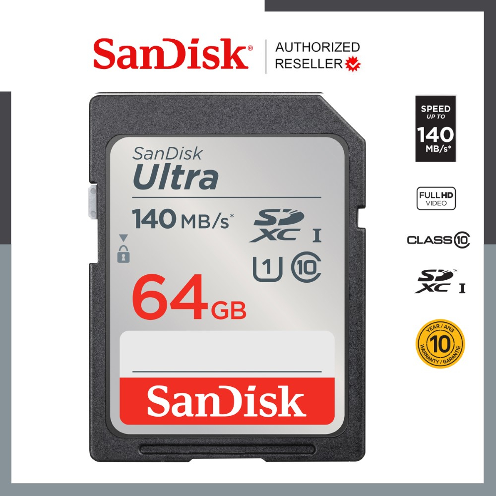 SanDisk Ultra SD Card SDXC UHS-I Memory Card 64GB 128GB 256GB 512GB C10 ...