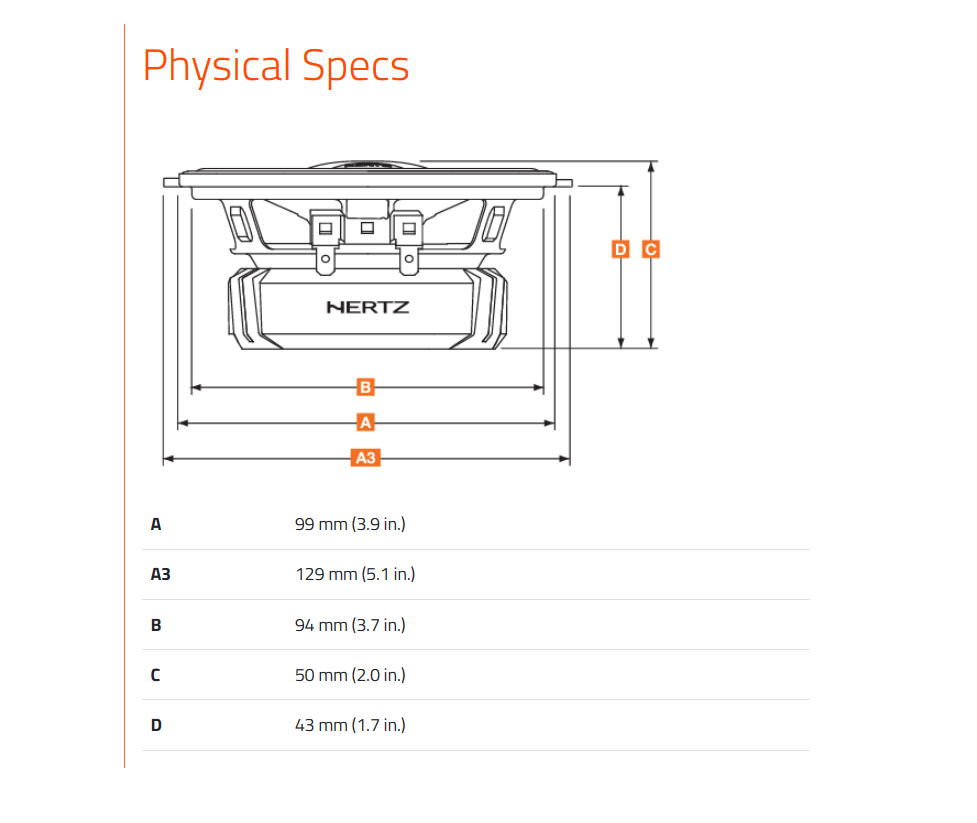 HERTZ DCX 100.3 ลำโพงขนาด 4 นิ้ว | แกนร่วม 2 ทาง | 60 W | 4 Ohm / อมรออดิโอ / อมร ออดิโอ ...