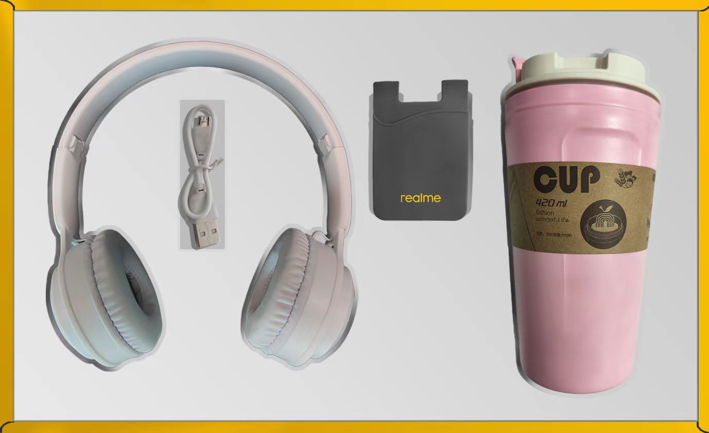 realme gift box(wired headset+water cup） | Shopee Thailand