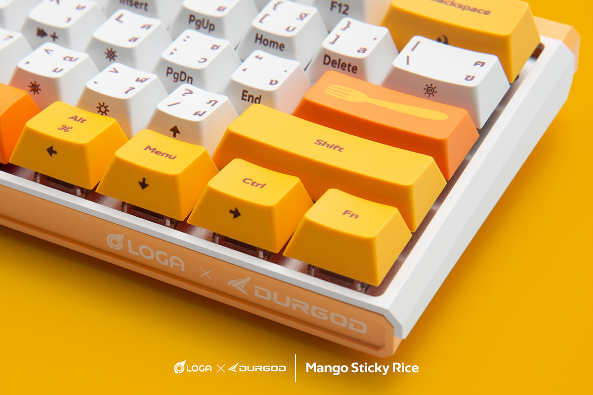 LOGA X Durgod : Mango sticky rice [ Wireless mechanical keyboard ...