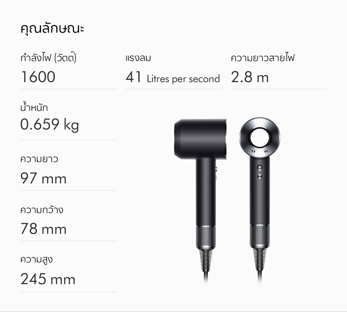 Dyson Supersonic™ hair dryer HD15 (Black/Nickel) ไดร์เป่าผม ไดสัน สี ดำ ...